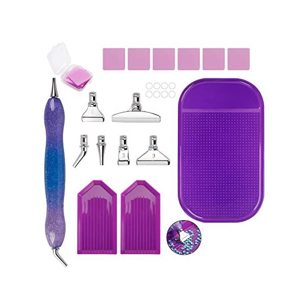 「AIFUDA メタルチップ ダイヤモンドアートペインティングペンキット 5Dダイヤモンドアートペインティングアクセサリーツール DIYクラフト用」▼▼（商品説明）コンテンポラリーマルチカラー/18 Piece Set/NO・内容物:パッケ...