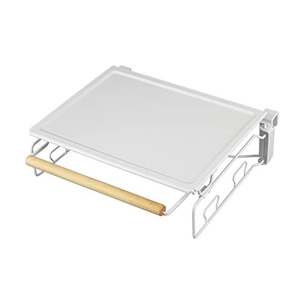 「和平フレイズ 補助テーブル 折りたたみ式 ゴミ袋ホルダー ふきん掛け タオル掛け 引掛式 キッチン 収納 フロウト RG-0451」▼4903779473937▼（商品説明）ホワイト/幅30×奥行×29高さ9.3cm/RG-0451・Pa...