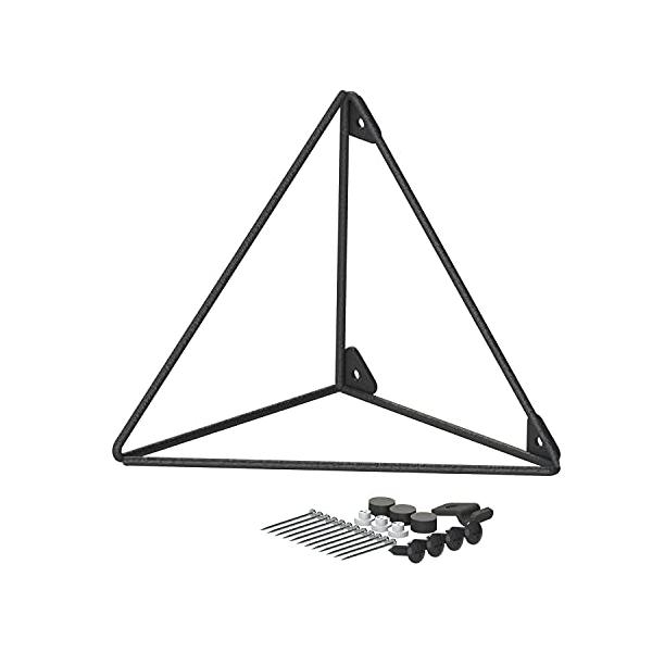 「平安伸銅工業 LABRICO ウォールシェルフ トライアングルフレーム M 棚受 石膏ボードピンまたはネジで取付 ブラック WPK-66」▼4977612361064▼（商品説明）ミニマルブラック/Mサイズ/WPK-66・Size:Mサイ...