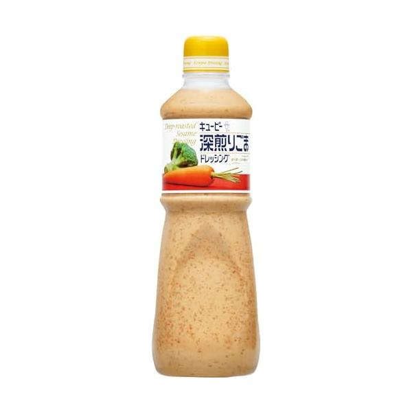 「キユーピー ドレッシング 深煎りごまドレッシング 1000ml」▼4901577591778▼（商品説明）黄色/1L×1本/2314402・Size:1L×1本・パッケージ個数:1・食用植物油脂(国内製造)、しょうゆ、砂糖、醸造酢、ごま、...