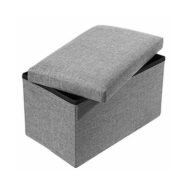 「Actnow 収納スツール 収納ボックス 座椅子 リビングチェア 足置き 玄関 簡易 家具 小物 インテリア (グレー 40*25*25cm)」▼651343973928▼（商品説明）グレー/40*25*25cm/-・Color:グレーS...