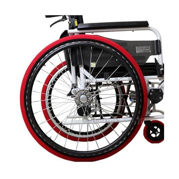 「あい・あ~る・けあ 後輪用ホイルソックス 赤 大(LL) 幅:8.5cm (適応車輪サイズ:23~24inch) 車いす 車輪用靴下 洗濯ネット」▼4562211720017▼（商品説明）大(LL)レッド/大(LL)/-・Size:大(L...