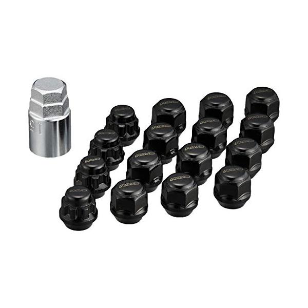 「RAYS(レイズ) 19HEXロック&amp;ナットセット ショートタイプ 4ホール用 M12×1.5 BK(ブラック) 22mm 7408200000」▼4933208085486▼（商品説明）ブラック/-/74082000004BK・...