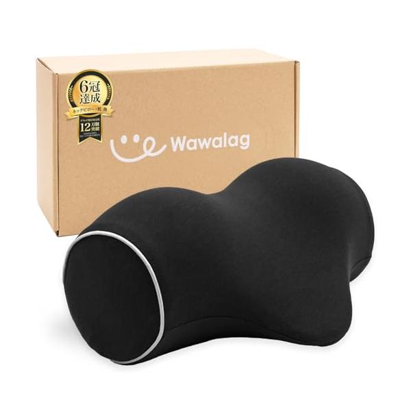 「柔道整復師推薦 Wawalag りらっくび 首 ストレッチ 首枕 ネックピロー 伸ばす 枕 誕生日プレゼント 男性 女性 ギフト 父の日 母の日」▼4580016485122▼（商品説明）ブラック/縦16cm 横28cm 高さ11cm/w...