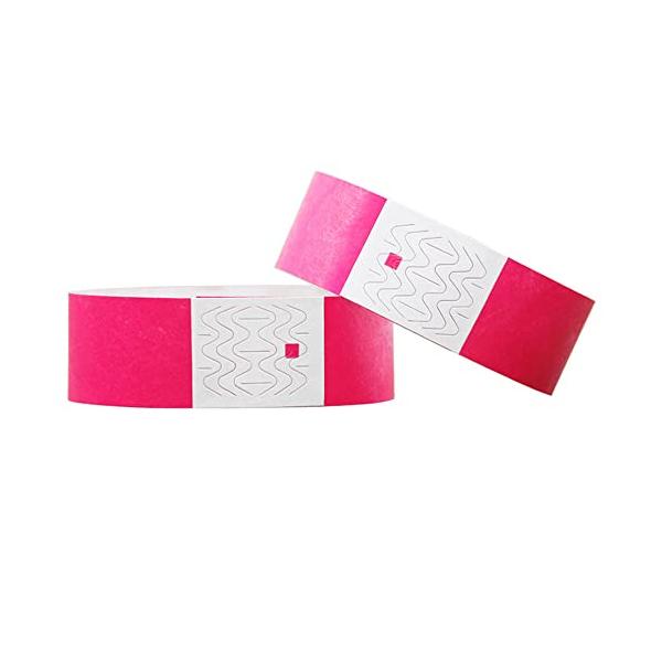 「使い捨て リストバンド イベント用 人数カウント 再入場管理に 防水 耐引裂き カラーも豊富 7色選択可能 (ピンク 100PCS)」▼742669918073▼（商品説明）ピンク 100PCS/-/-・Color:ピンク 100PCS・...