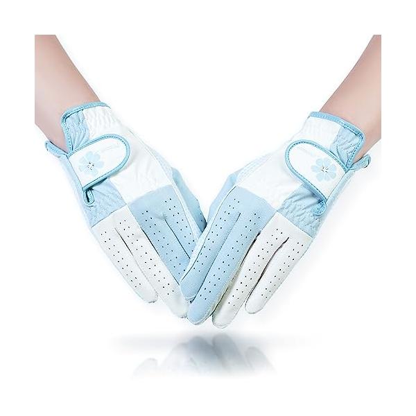 「PREMINNO(プレミーノ) ゴルフグローブ レディース 両手 女性用 ゴルフ手袋 (20 (17.0cm-17.5cm) アクアブルー)」▼4571513250283▼（商品説明）アクアブルー/20 (17.0cm-17.5cm)/-...