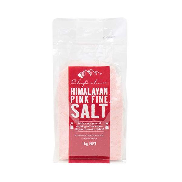 「Chef's choice シェフズチョイス BRC認証 ヒマラヤ岩塩 ファインタイプ Himalayan Pink Salt Fine ピンク」▼9339337004810▼（商品説明）2:ファインタイプ(細かめ)02.ファイン/1キロ...