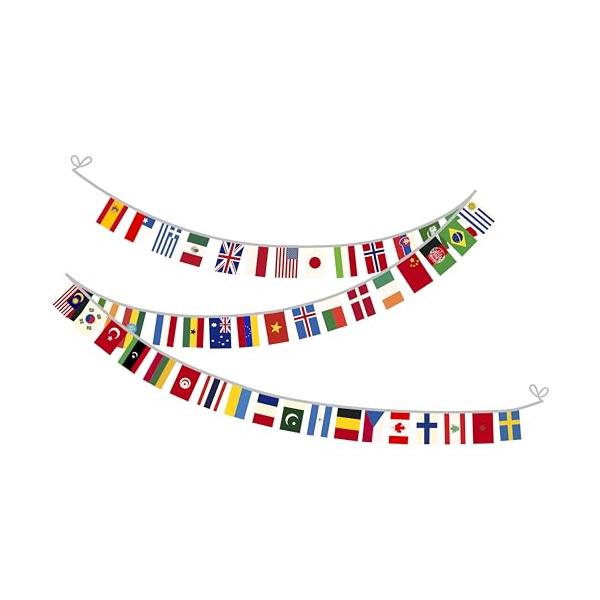 カラフル/50カ国/15m/KGZH-50/100・Size:50カ国/15m・50カ国/100カ国から選べる国旗セット：50カ国セット（15m）と100カ国セット（28m）の2種類から選択可能。ランダムな国旗で国際的な雰囲気を簡単に演出で...
