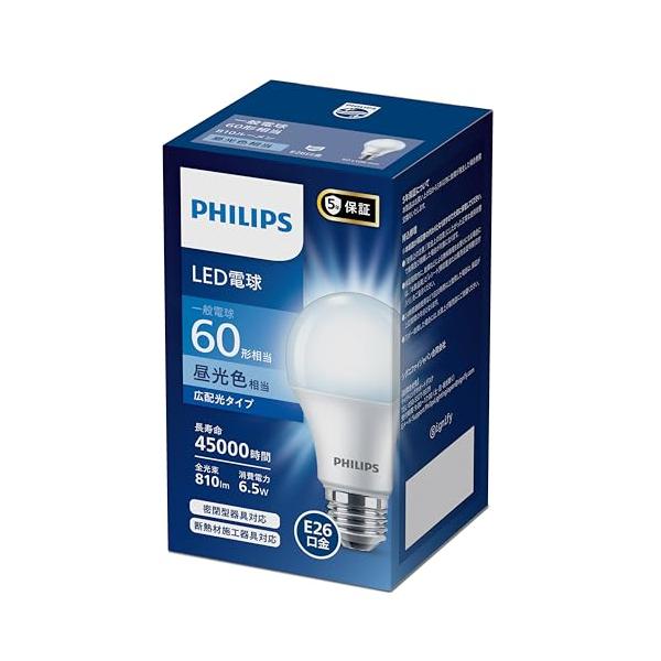 1個入り昼光色/60W相当/LDA7D-G/E/K/1P-A・Color:昼光色Size:60W相当Style:1個入り・パッケージ個数:1・全光束：810lm　一般電球60形相当・定格消費電力：6.5W・光源色：昼光色(6500K)・定格...