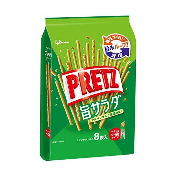 「プリッツ 旨サラダ 118g(8袋入り) スナック菓子 プレッツェル 香味ブイヨン 岩塩 江崎グリコ glico pretz」▼4901005521179▼（商品説明）-/118g×1個/-・PatternName:単品大袋・パッケージ個...