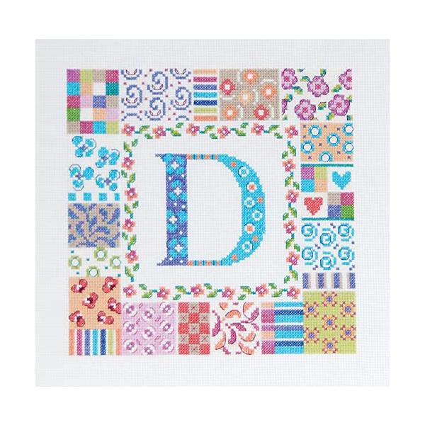 「DMC ディーエムシー 刺しゅう クロスステッチ キット 横20cm×縦20cm 14カウント 55目 ALPHABET PATCH BK120」▼77540393473▼（商品説明）・白  DMCBK1208・惜しまれつつ 廃番 となっ...