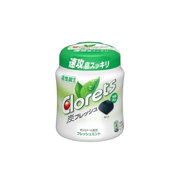 「クロレッツ 炭フレッシュ フレッシュミントボトル 112g」▼4547894156612▼（商品説明）-/-/4547894156612・パッケージ個数:1・ガム商品紹介  速攻息スッキリ無味無臭の活性炭を配合した大粒ガムニオイの強い食事...