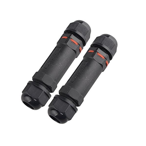 「2個24A 450V 4M深さ水3ピンIP68防水電気ケーブルワイヤコネクタジャンクションボックスケーブルコネクタスリーブカプラ屋外ケーブル接続」▼682838558191▼（商品説明）インダストリアル・黒  ・防水設計：耐水グレードはI...