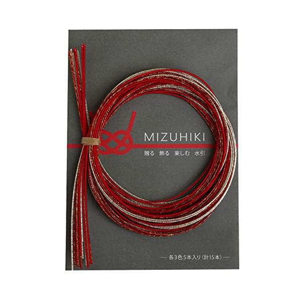 「piece MIZUHIKI 水引アソートセット リーフレット付 3色各5本入 祝 PHC-100-2」▼4573355973559▼（商品説明）水引祝/90cm/PHC-100-2・Color:祝Size:90cm・セット内容：水引３種...