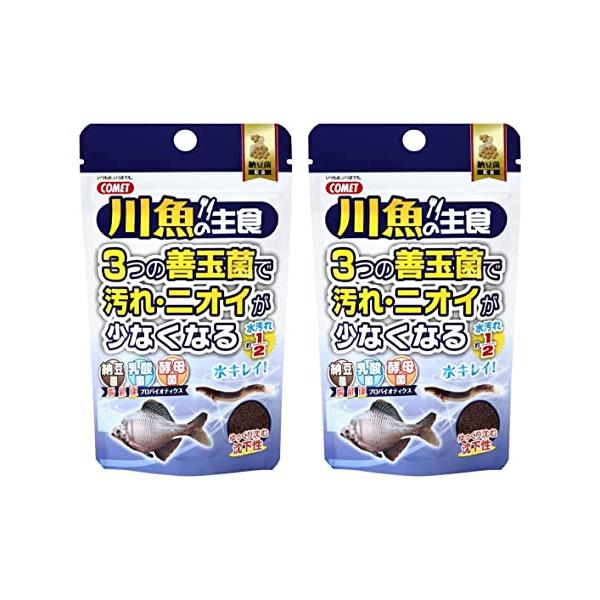 「コメット2個セット納豆菌入りゆっくり沈む小さな顆粒タイプの餌川魚の主食納豆菌50グラム」▼4971453056967▼（商品説明）パッケージ個数:1・腸内で善玉菌を活性化させ、腸内細菌のバランスを整えます。水温が下がり底でじっとしている季...
