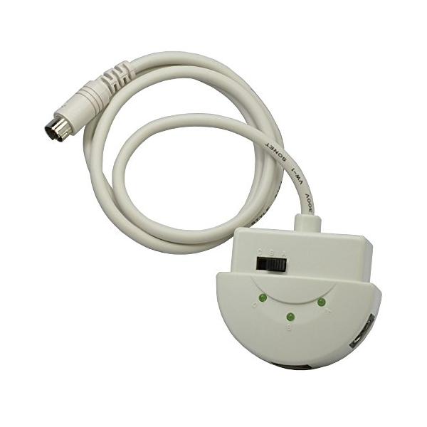 「アクロス macプリンター・モデム切替器 ミニDin8Pオス-ミニDin8Pメス×3 AME373」▼4512342103739▼（商品説明）-/-/AME373・パッケージ個数:1・AME373・macプリンター・モデム切替器・ミニDi...