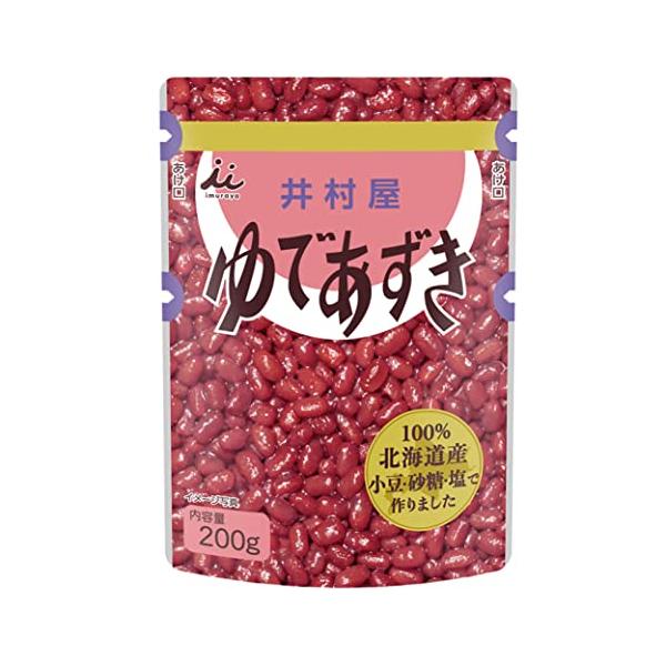 「井村屋 北海道パウチゆであずき 200g×10個」▼4901006310932▼（商品説明）和菓子/200グラム×10個/-・和菓子商品紹介  小豆、砂糖、塩の使用原料全てに北海道産を使用し、小豆の風味豊かなゆであずきです。井村屋で60年...