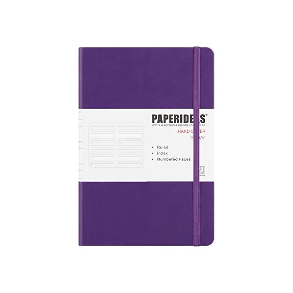 「PAPERIDEAS ノート A5 ハードカバー (横罫 パープル)」▼6972400200899▼（商品説明）横罫パープル/A5/-・Style:横罫Color:パープル・創造性を刺激するような鮮やかなカラーバリエーションとデザイン・勉...