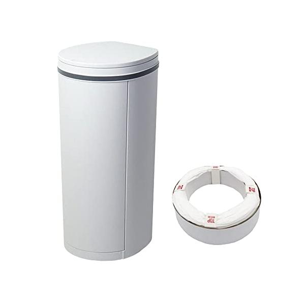 「おむつ処理用ゴミ箱 DEO・PAIL(デオペール) 21L 専用カセット1個付 防臭 消臭 抗菌 ベビー 介護用 ライトグレー」▼4582394775666▼（商品説明）21L・ライトグレー  JT7566・・Color:ライトグレーSt...