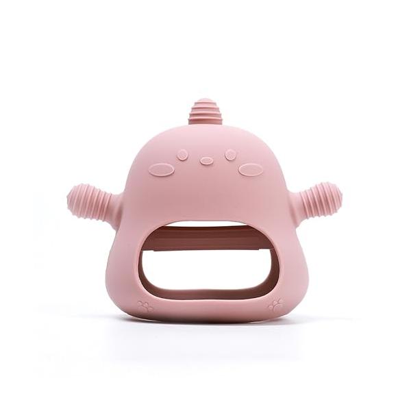 ピンク/-/-・Color:ピンク・対象年齢：3ヶ月からの新生児・素材：シリコン・サイズ：13*4.5*1.5cm・お手入れ：耐熱220℃、煮沸消毒可能です。・用途：幼児期につかむ力と噛む力を鍛えるために、そして歯が生える時期の不快感を和ら...