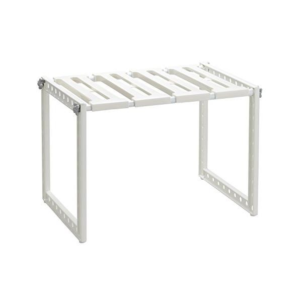 「Belca 日本製 ランドリー収納 洗面下フリーラック 伸縮タイプ Sサイズ 幅33~50×奥行30.3×高さ30.7cm ホワイト SSR-S」▼4964806022672▼（商品説明）a.フリーラック・1.フリーラック b.ショートタ...