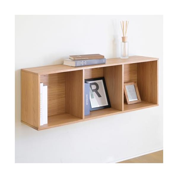 A4対応オーク/幅95×奥行23.5×高さ35cm/FWCA-3595(OAK)・Style:A4対応・パッケージ個数:1・浮かせる収納専用ピンで石膏ボードに取り付けられる壁掛け家具です。板壁や土壁・コンクリート壁には使用できません。・様々...