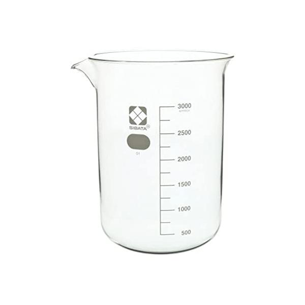 透明/3L/010020-3000・Size:3L・パッケージ個数:1・耐熱・耐薬品性に優れたほうけい酸ガラス製ビーカーです。・均一成型により加熱時の破損リスクを低減します。液体の混合、撹拌、反応など幅広い用途のある理化学実験の基本アイテム...