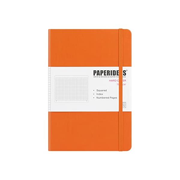 「PAPERIDEAS ノート A5 ハードカバー (方眼 オレンジ)」▼6972400200608▼（商品説明）方眼オレンジ/A5/-・Style:方眼Color:オレンジ・創造性を刺激するような鮮やかなカラーバリエーションとデザイン・勉...