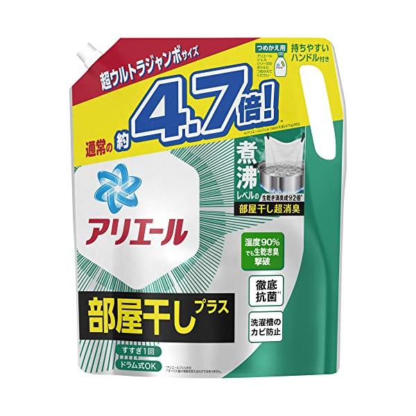 「大容量 アリエール ジェル 洗濯洗剤 液体 部屋干しプラス 詰め替え 2240g」▼4987176118004▼（商品説明）-/2.24キログラム (x 1)/-・パッケージ個数:1・煮沸レベル*1の部屋干し超消臭 5年ぶりの大改良、アリ...