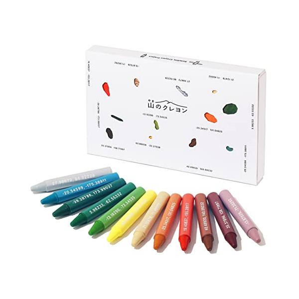 「山のクレヨン 世界の山の衛星写真から選ばれた名前のない12色」▼4582614350789▼（商品説明）全12色/-/CRA-002