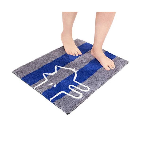 「オカ(OKA) 乾度良好 うちねこ バスマット 約45×60cm (ブルー)」▼4548622985511▼（商品説明）カジュアルブルー/1 x 1 cm (長方形)/4548622985511・Color:ブルーSize:1 x 1 c...