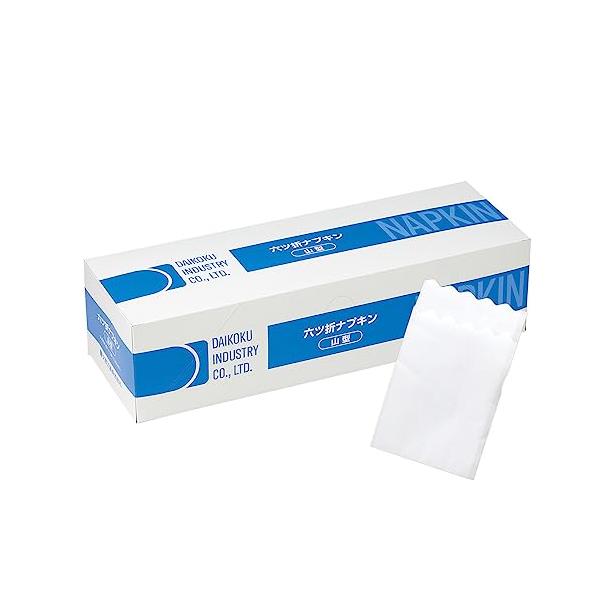 「大黒工業 ペーパーナプキン 業務用 6折 ナプキン 山形 日本製 ホワイト 約24.5×25cm 1000枚入 (箱入り) 30804」▼4975139502892▼（商品説明）1000枚6折ナプキン 山型/箱入り/30804・パッケージ...