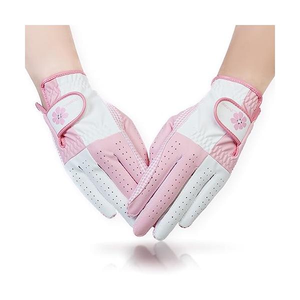 「PREMINNO(プレミーノ) ゴルフグローブ レディース 両手 女性用 ゴルフ手袋 (21 (17.5cm-18.0cm) ピンク)」▼4571513250344▼（商品説明）ピンク/21 (17.5cm-18.0cm)/-・Size:...