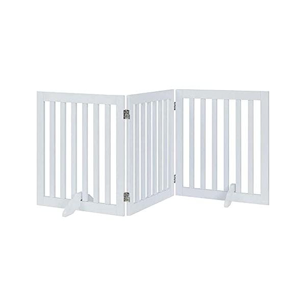 「unipaws 木製犬用ゲート、折り式バリア、ペット用家具フェンス 、白い」▼192236884957▼（商品説明）白い/高さ61cm、長さ152cm、3つのパネル/unipaws・Size:高さ61cm、長さ152cm、3つのパネル・パ...