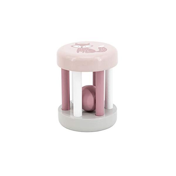 きつね/-/-・パッケージ個数:1・商品サイズ Φ6×H7.5cm・木製ラトル