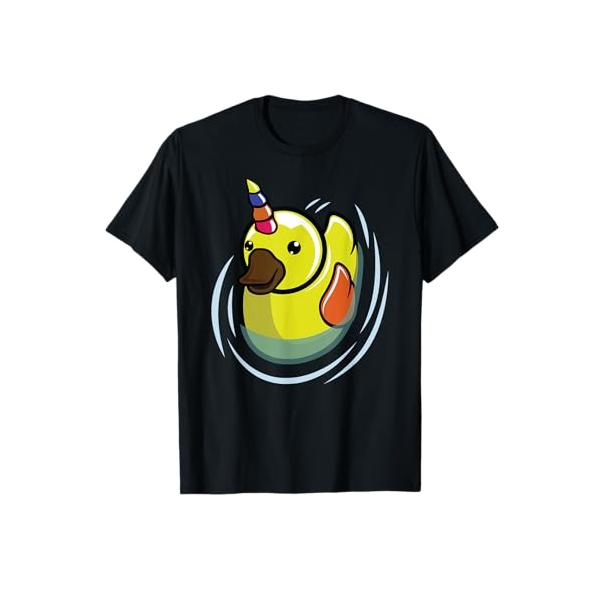 ブラック/S/-・かわいくて面白いコスチューム クワックTシャツ アヒルとユニコーン愛好家に 頭にレインボーホーンがあるため、ハーフダックとハーフユニコーンになることが可能・男の子と女の子、いとこまたは甥に可愛いです。 孫や孫娘のための素晴...