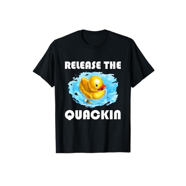Noveltyブラック/S/-・Make this cute art a great witty gift for any occasion to all rubber duck lovers  duck farmers  bird lov...