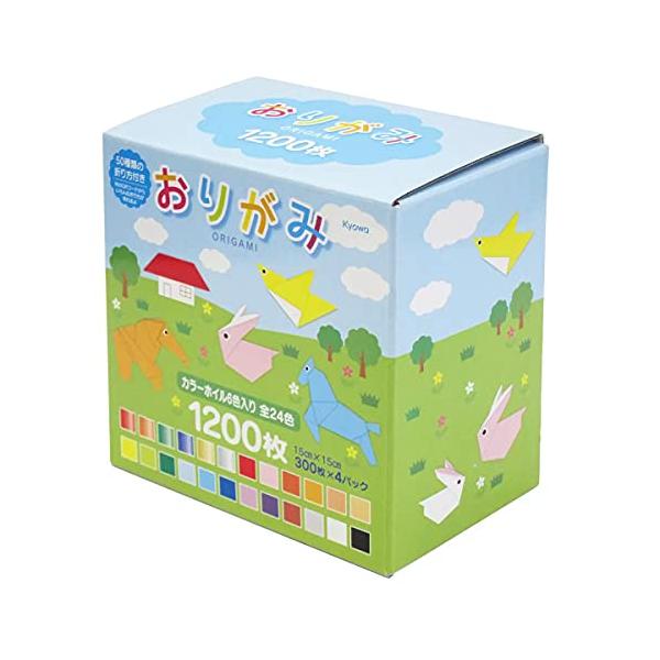 24色/15cm角/010741・パッケージ個数:1・商品サイズ15×15cm・材質上質紙・枚数300枚×4 合計1200枚・その他折り紙1200枚セット 保育園や幼稚園、小学校から人気の商品です 折り紙は頭が良くなるとテレビで話題にもなっ...