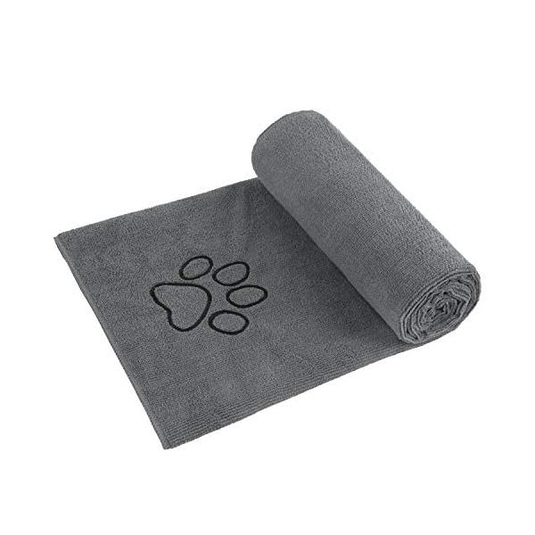 「Sinland マイクロ ファイバー 超吸水 ペット用 タオル 犬 猫 体拭き タオル 75cmx127cm グレー」▼707948566734▼（商品説明）・グレー 75cmx127cm nhjbpet40100black・・Size:...