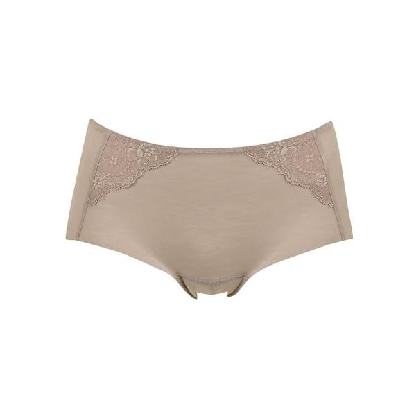 1)サニタリーショーツ単品BR/L/EC8510・Size:LStyle:1)サニタリーショーツ単品Color:BR・羽付きナプキンに対応する　サニタリーショーツ・ここちよいフィット感身生地部は伸びのよいオーガニックコットン混素材を使用・ズ...