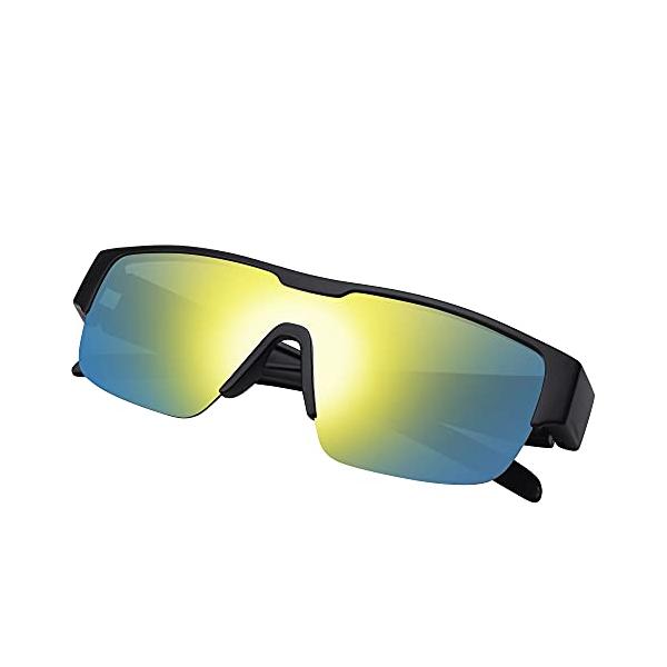 「TINHAO オーバーグラス 偏光 めがねの上からオーバーサングラス 軽量TR90 スポーツサングラス 偏光レンズ UVカット 反射光・強光・眩」▼608597460148▼（商品説明）モダンイエローミラー/-/-・Color:イエローミ...