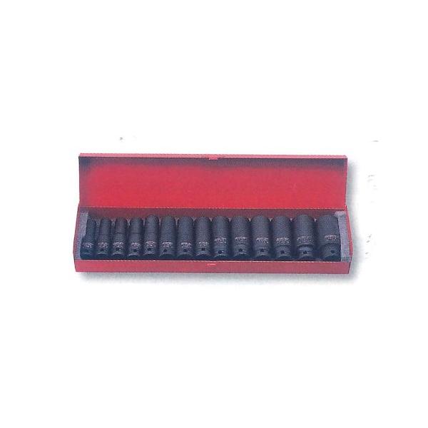 「シグネット 3/8ドライブ 14PC ミリ ディープインパクトソケットセット 22296」▼4545301009841▼（商品説明）・ブラック 8、9、10、11、12、13、14、15、16、17、18、19、21、22mm 22296...