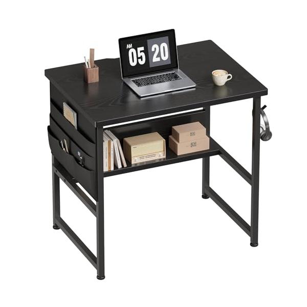 「YeTom 机 pcデスク ミニデスク コンパクトデスク ラック付きデスク パソコンデスク つくえ 幅60cm×奥行45cm 収納袋付き 勉強机」▼▼（商品説明）?古黒い/幅60cm/-・Color:黒いSize:幅60cm・商品仕様テレ...