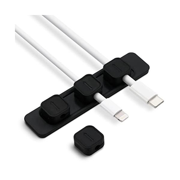 「MOELIFE ケーブルホルダー マグネット ケーブルクリップ 配線 整理 収納 車内 ケーブルオーガナイザー 車 便利グッズ ライトニングケー」▼709345273550▼（商品説明）ケーブルホルダーブラック/-/-・Color:ブラッ...