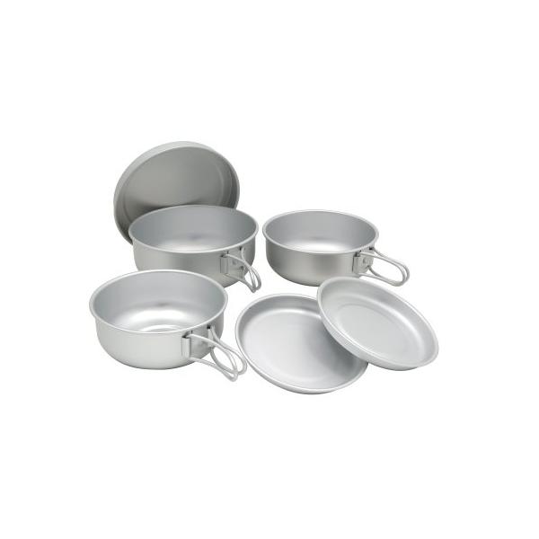 「EPI(イーピーアイ) アルミ6点食器セット C-5307」▼699234305052▼（商品説明）・シルバー  C-5307・サイズ:大/H58×Φ129mm 700ml、中/H53×Φ119mm 520ml、小/H48×Φ109mm ...