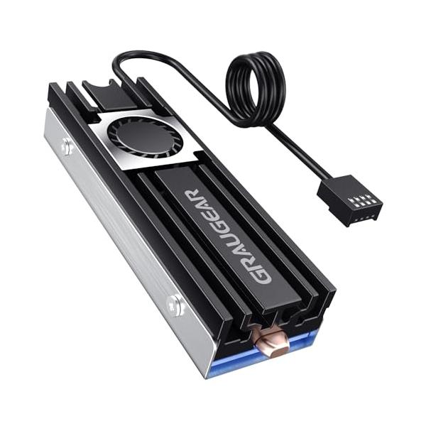 「GRAUGEAR M.2 2280 SSDヒートシンク アルミニウム 20mmの高速ファン 純銅のヒートパイプ 多層のヒートシンクデッキ サーマ」▼4711342270650▼（商品説明）ブラック?/-/G-M2HS08-F・パッケージ個...
