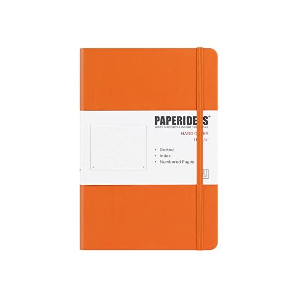「PAPERIDEAS ノート A5 ハードカバー (ドット オレンジ)」▼6972400200615▼（商品説明）ドットオレンジ/A5/-・Style:ドットColor:オレンジ・創造性を刺激するような鮮やかなカラーバリエーションとデザイ...