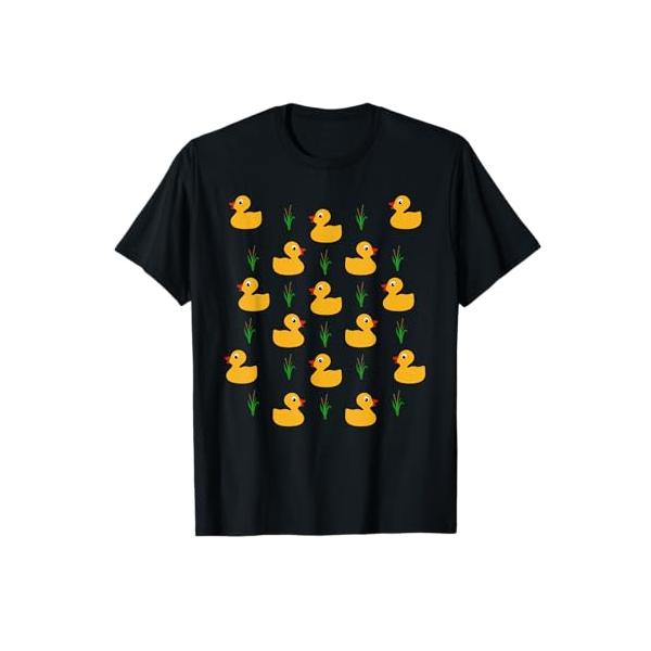 Tシャツブラック/S/-・yellow rubber duck illustration  gift unique design the perfect for a birthday gift for best friend・Yellow ...