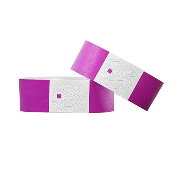 「使い捨て リストバンド イベント用 人数カウント 再入場管理に Winuin 防水 耐引裂き カラーも豊富 7色選択可能 （100枚入り、パープ」▼742669918370▼（商品説明）パープル 100PCS/約1.8 cm×約25.0 ...