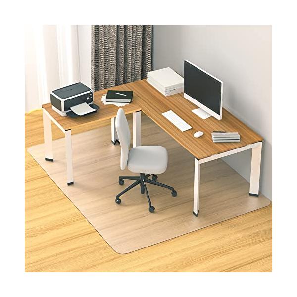 「TITIROBA チェアマット 床両面テープ付きクリア pvc 透明 床保護 椅子 透明 150×190cm 1.5mm厚 フロアマット チェア」▼6973770970191▼（商品説明）オフィスチェアマットエンボス/150x190cm/...